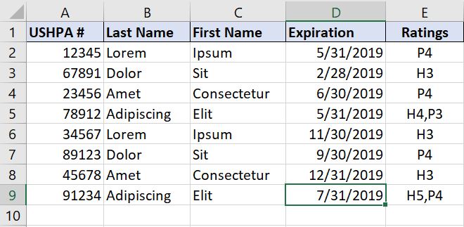 Instructions Member List